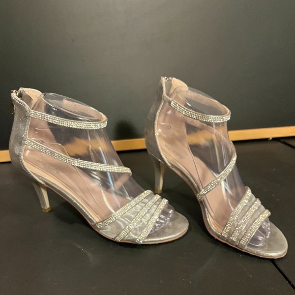 Maripe | Shoes | 5inch Heel Straps Covered In White Gems A Charming And ...